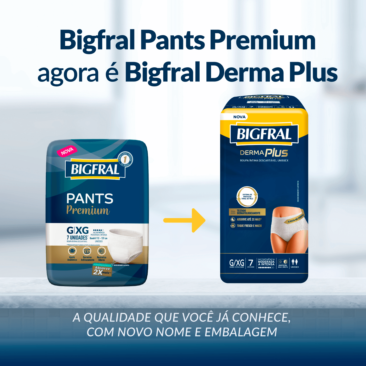 Bigfral Derma Plus Roupa Íntima Descartável G/XG 7 Unidades - BIGFRAL ...